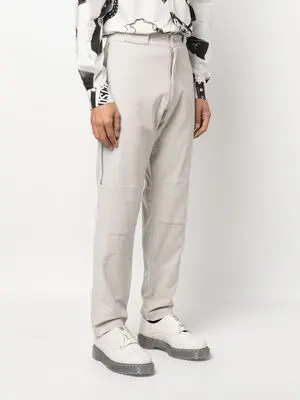 Moschino Logo-patch Straight-leg Trousers