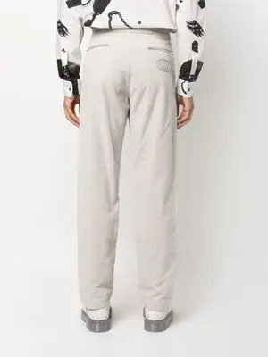 Moschino Logo-patch Straight-leg Trousers