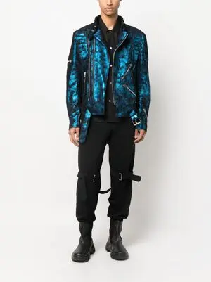 Moschino Buckled Layered Straight Trousers