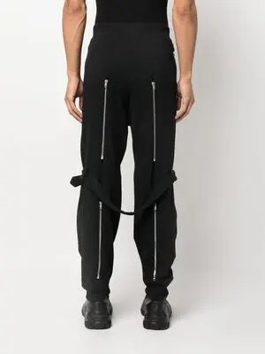 Moschino Buckled Layered Straight Trousers