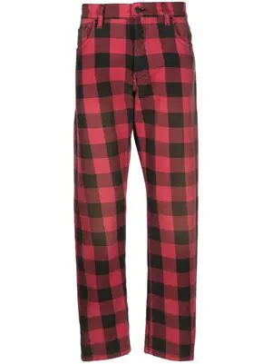 Moschino Check-pattern Tapered Trousers
