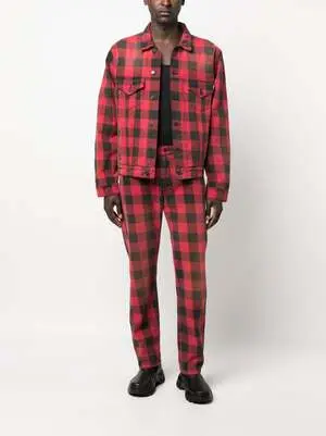 Moschino Check-pattern Tapered Trousers