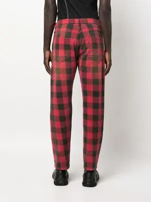 Moschino Check-pattern Tapered Trousers