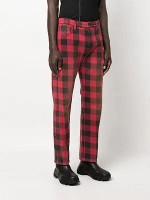 Moschino Check-pattern Tapered Trousers