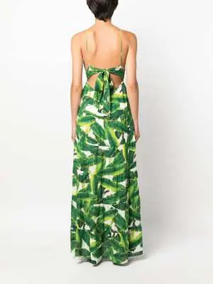 green leaf dress h&m GREEN FEATHER BANDAGE DRESS