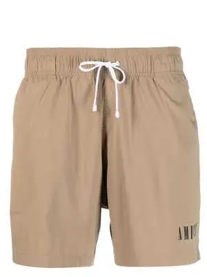 Amiri Logo Print Drawstring Bermuda Shorts