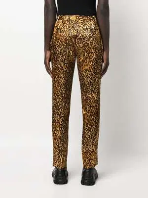 Moschino Animal-print Slim-cut Trousers