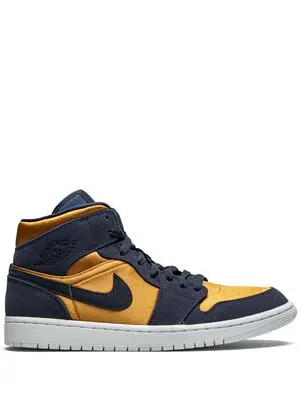 JORDAN Air 1 Mid Se Stain Gold Sneakers - Blue