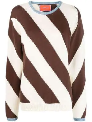 La DoubleJ Veneziana Striped Jumper - Brown