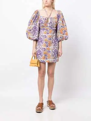 Rhode Jeanne Graphic-print Thigh-length Dress