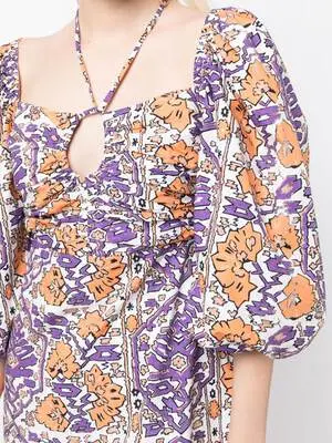 Rhode Jeanne Graphic-print Thigh-length Dress