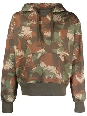 Moschino Palm Tree-print Cotton Hoodie - Green