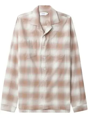 Rhude Logo-embroidered Check-print Shirt