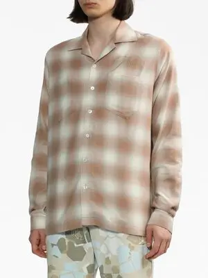 Rhude Logo-embroidered Check-print Shirt