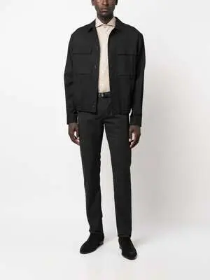 LARDINI Long-sleeve Buttoned Cotton Shirt - Neutrals