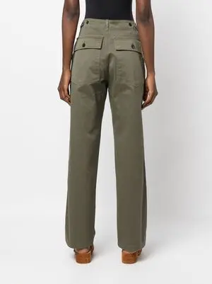 FORTELA Jerry Straight-leg Cotton Trousers - Green