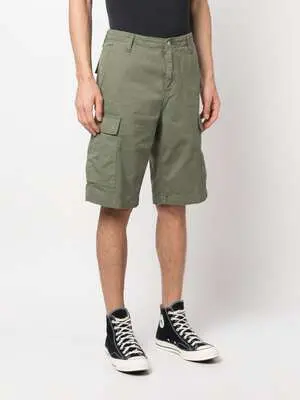Carhartt Work In Progress Logo-patch Cargo Shorts - Green