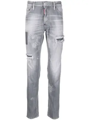 Dsquared2 Straight-leg Distressed Jeans - Grey