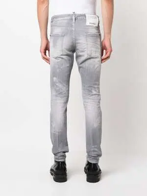 Dsquared2 Straight-leg Distressed Jeans - Grey