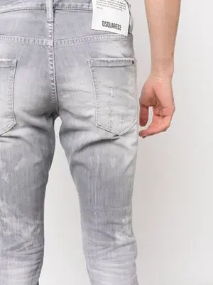 Dsquared2 Straight-leg Distressed Jeans - Grey