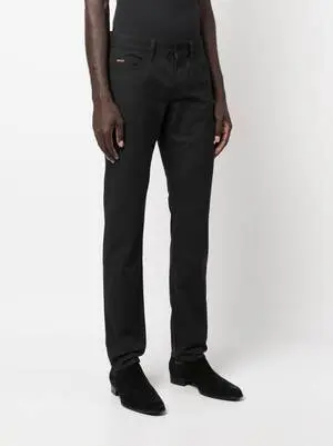 BOSS Mélange-effect Stretch-cotton Jeans
