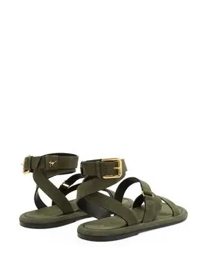 GIUSEPPE ZANOTTI Aymon Buckled Sandals - Green