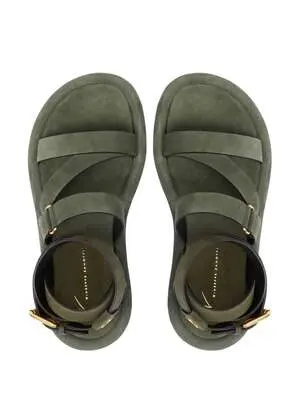 GIUSEPPE ZANOTTI Aymon Buckled Sandals - Green