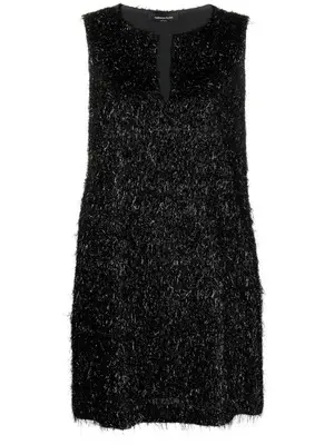 Fabiana Filippi Metallic-threading Fringed Mini Dress