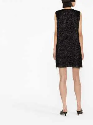 Fabiana Filippi Metallic-threading Fringed Mini Dress