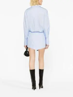 Attico Silvye Cotton Minidress - Blue