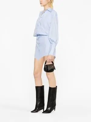 Attico Silvye Cotton Minidress - Blue