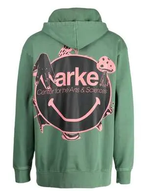 MARKET Smiley Arts & Sciences Cotton Hoodie - Green