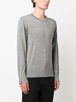 Thom Browne Logo-patch Wool Sweatshirt