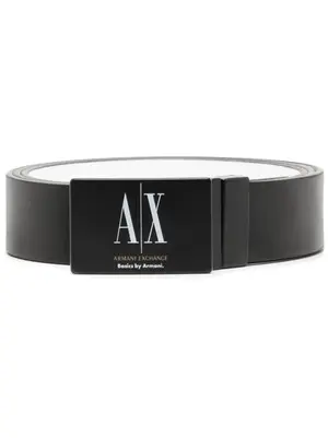Armani Exchange Logo-print Reversible Leather Belt
