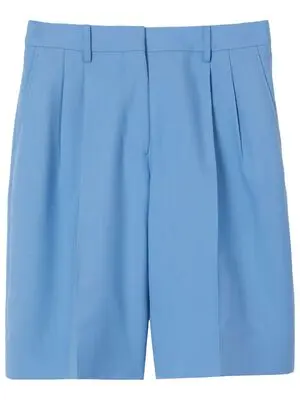 Burberry Tailored Wool Shorts - Blue
