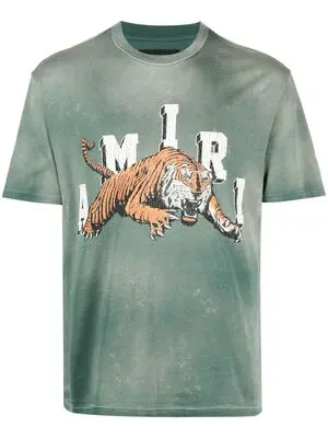 Amiri Vintage Tiger Short-sleeve T-shirt - Green