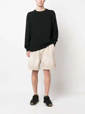 DONDUP Box-pleat Cotton Chino Shorts