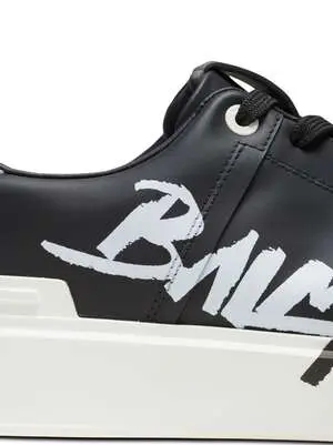 Balmain Logo-print Lace-up Sneakers - Black