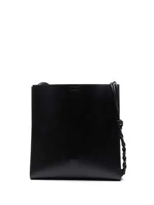 JIL SANDER Tangle Leather Shoulder Bag - Black