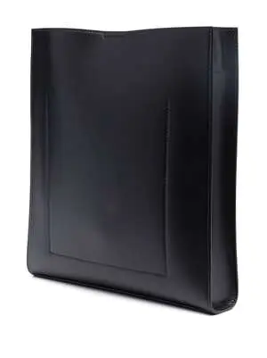 JIL SANDER Tangle Leather Shoulder Bag - Black