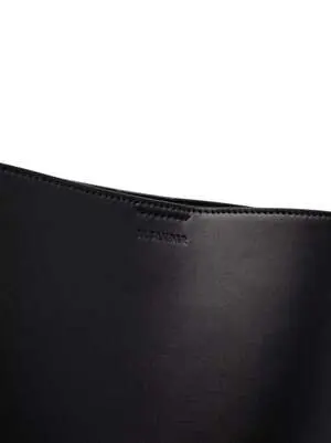 JIL SANDER Tangle Leather Shoulder Bag - Black