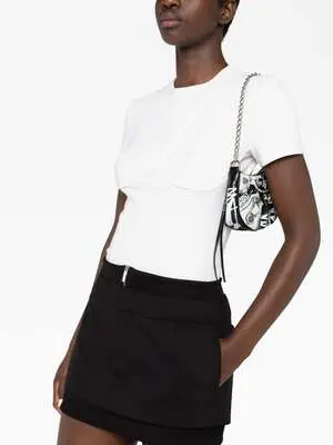 Off-White Ribbed-band Mini Skirt