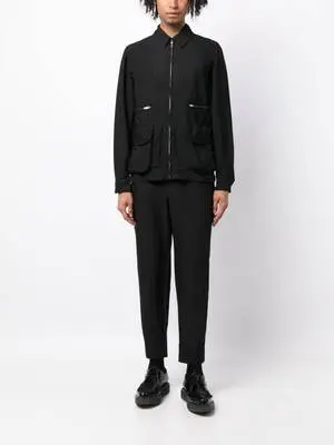 Comme Des Garçons Chevron-pattern Tapered Trousers