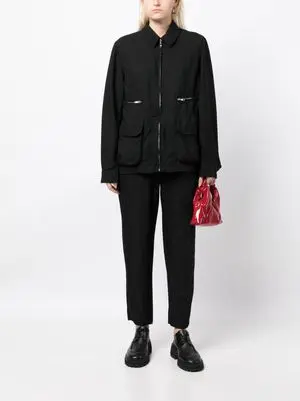 Comme Des Garçons Chevron-pattern Tapered Trousers