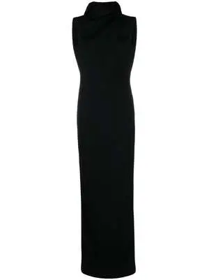 MONOT Hooded Open-back Maxi Dress