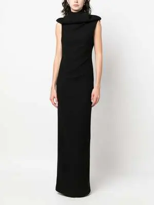 MONOT Hooded Open-back Maxi Dress