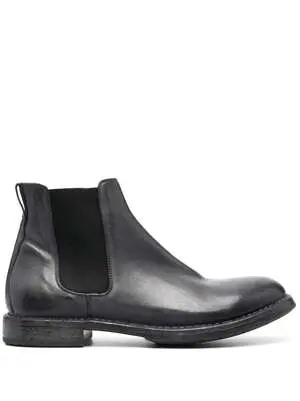 Moma Tronchetto Leather Chelsea Boots - Grey