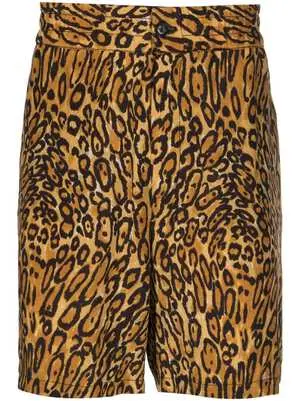 Moschino Animal-print Shorts - Neutrals