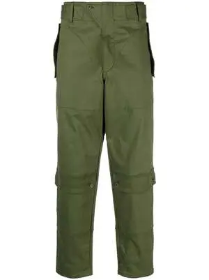 Moschino Multi-pocket Cotton Straight Trousers - Green