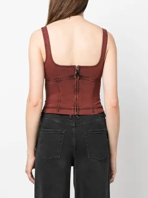 Patrizia Pepe Panelled Denim Top